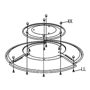 Golden Flame Universal 4-PC Patio Heater Replacement Reflector 33-Inches Round
