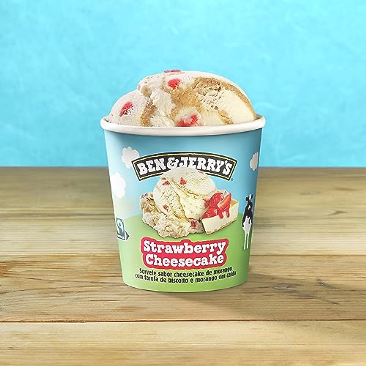 Ben & Jerry's Ice Cream Strawberry Cheesecake Non-GMO 16 oz