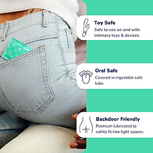 Royal Extra Large Ultra Thin Vegan Condoms for Men - Premium Lubricated Natural Condom - Unflavored Lubricant, Organic Latex - Odorless, Snug, Natural Feel - Safe & Durable - 10 Pack