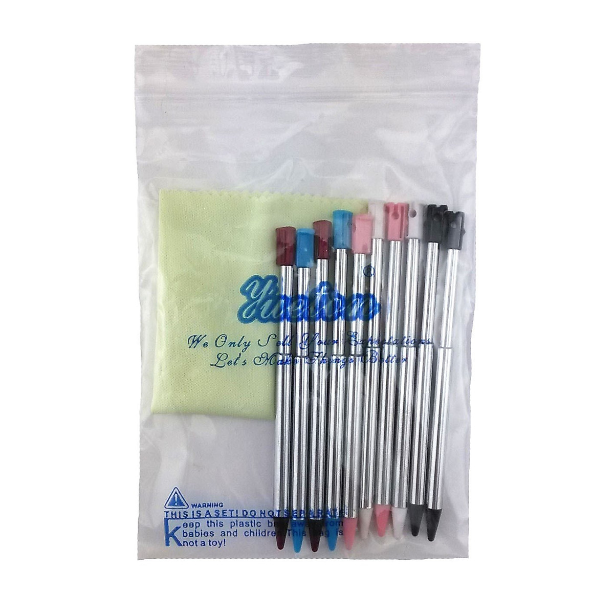 yueton Pack of 10 Retractable Replacement Metal Stylus Touch Pen, Compatible with Nintendo 3DS, 3DS XL, 3DS LL