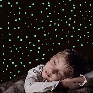 DUOFIRE 3D Domed Glow in The Dark Dots Wall or Ceiling Stickers, Glowing Ultra Bright Dots of 336Pcs,Perfect for Kids Bedding Room or Birthday Gift,Beautiful Wall Decals and Ceiling Decors