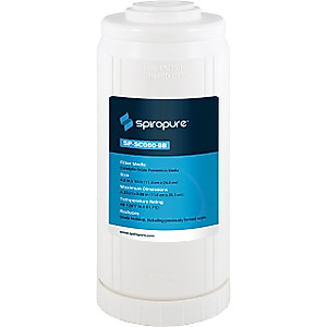 SpiroPure 10x4.5 Hard Water Filter, Salt Free Water Softener & Anti-Scale Filter for Shower, Sink, & Whole House, Scale Inhibitor, Descaling Cartridge, Descaler Filter