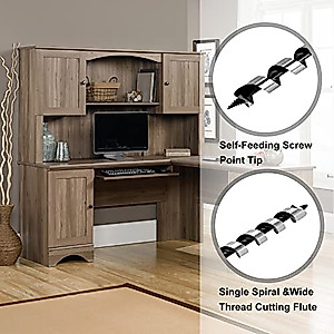 Masendelk Ship Auger Drill Bit 3/4 x 12 Inch, Wood Auger Bit with 3/8 Inch Hex Shank