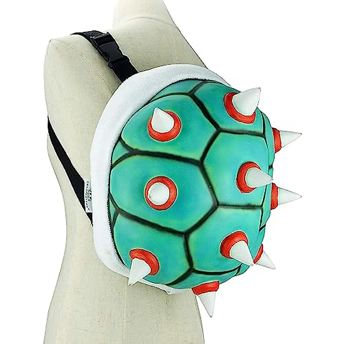 Bowsette Koopa Backpack Super Crown Cool White Spiked Shell Daypack Cosplay Costume Accessory Prop