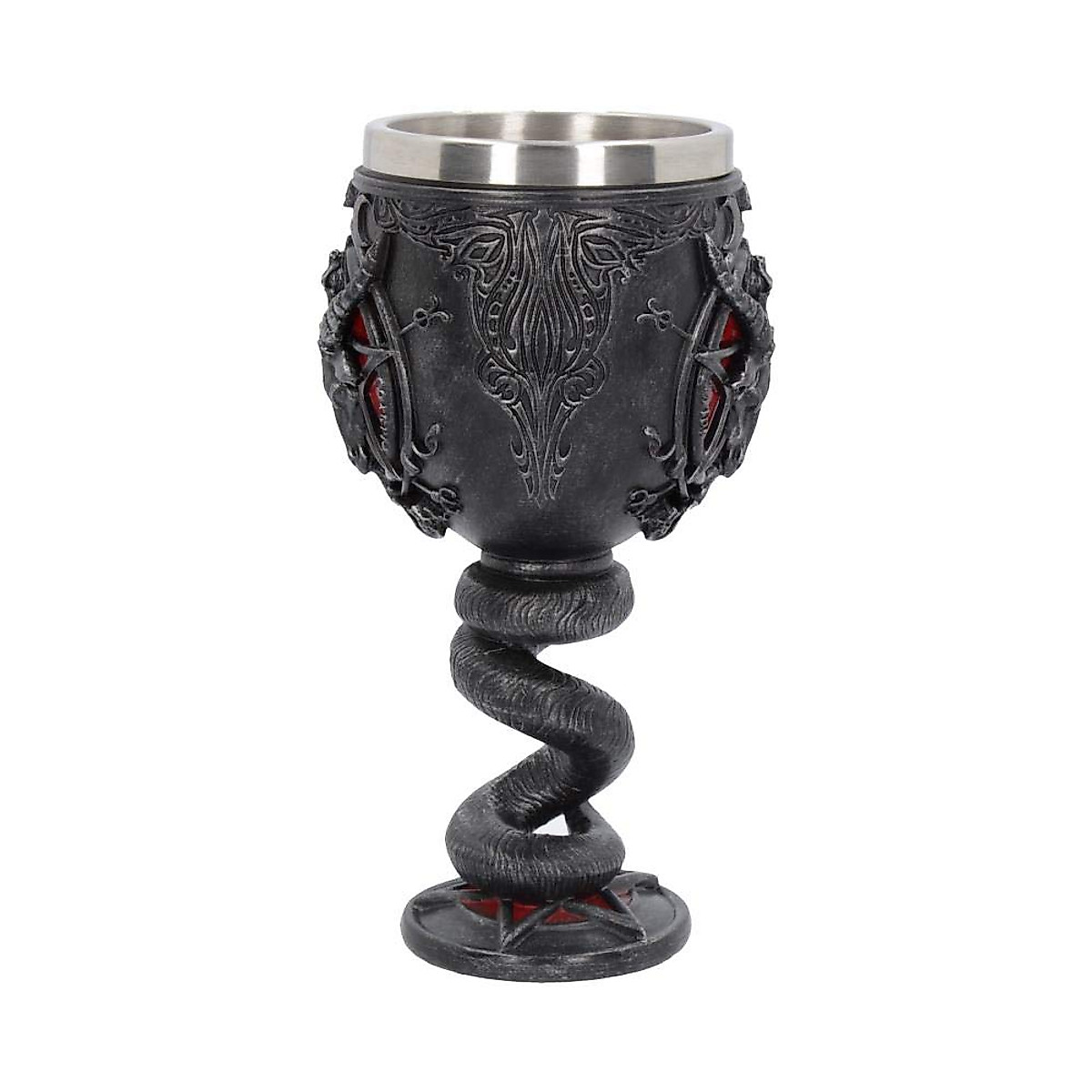 Nemesis Now Baphomet Goblet 16cm, Resin w/Stainless Steel, Black
