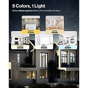 Sunco 12 Pack 4 Inch Ultra Thin LED Recessed Ceiling Lights Slim, Selectable CCT 2700K/3000K/3500K/4000K/5000K, Dimmable, 10W, Wafer Thin, Canless with Junction Box - ETL T24