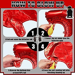 6 Pcs Ninja Birthday Party Balloons Ninja Party Decoration Red and Black Warrior Themed Party Supplies for Boys Ninja Balloons Birthday Party Supplies for Decor Party Favors Kids Baby Shower