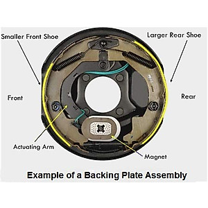 Trailer Brake Assembly Electric Trailer Brakes 12" x 2" - 2 right & 2 left 5200 6000 7000 lb axles