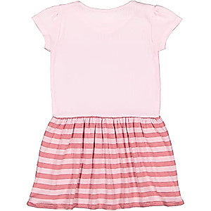 inktastic I Love Space Rocket Ship Toddler Dress 3T Pink with Stripes 336a2