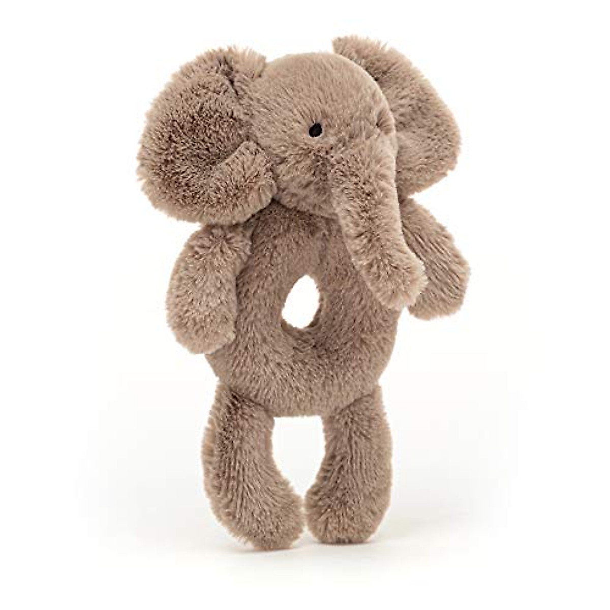 Jellycat Smudge Elephant Soft Plush Baby Toy Ring Rattle