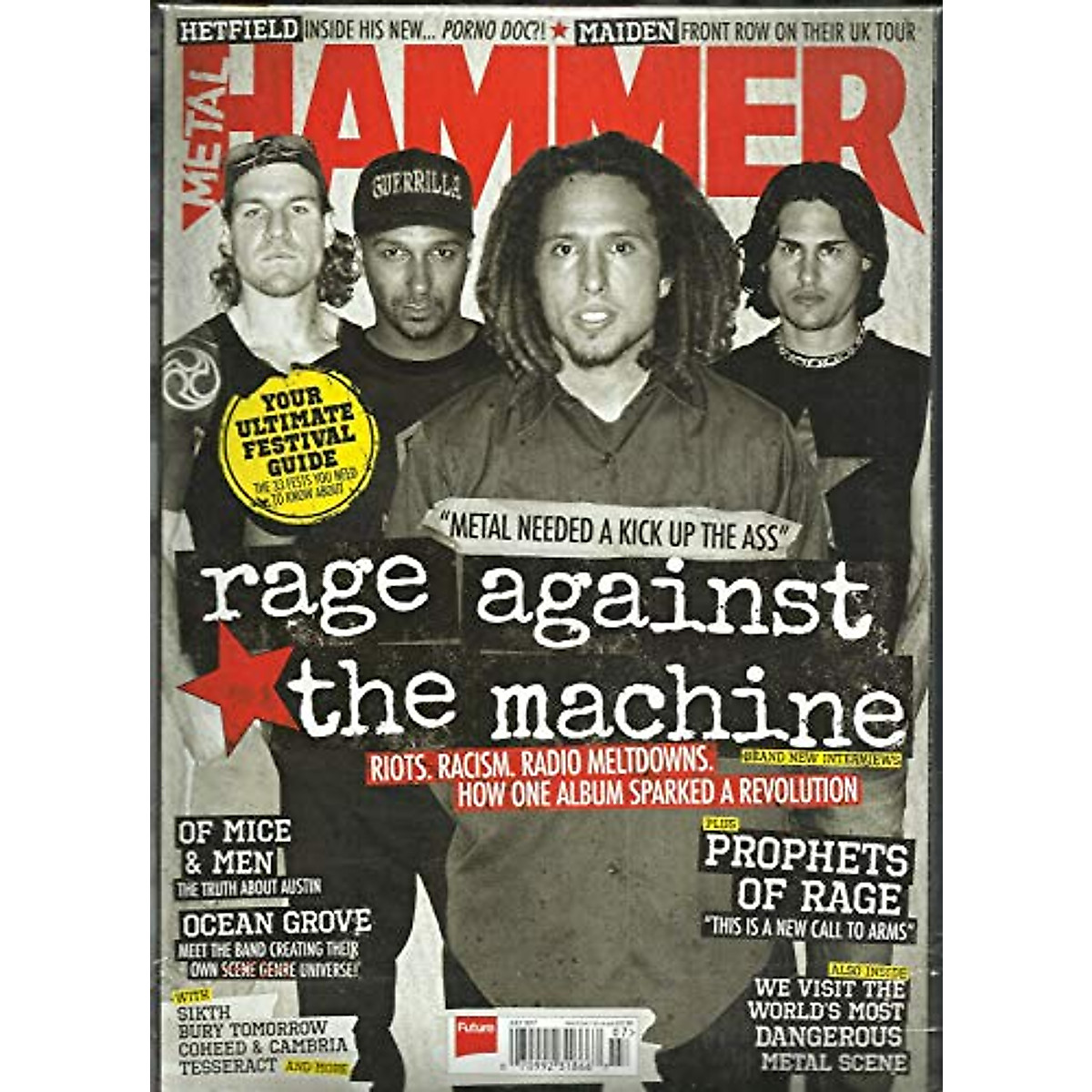 METAL HAMMER MAGAZINE, RAGE AGAINST THE MACHINE JULY, 2017 ISSUE # 297