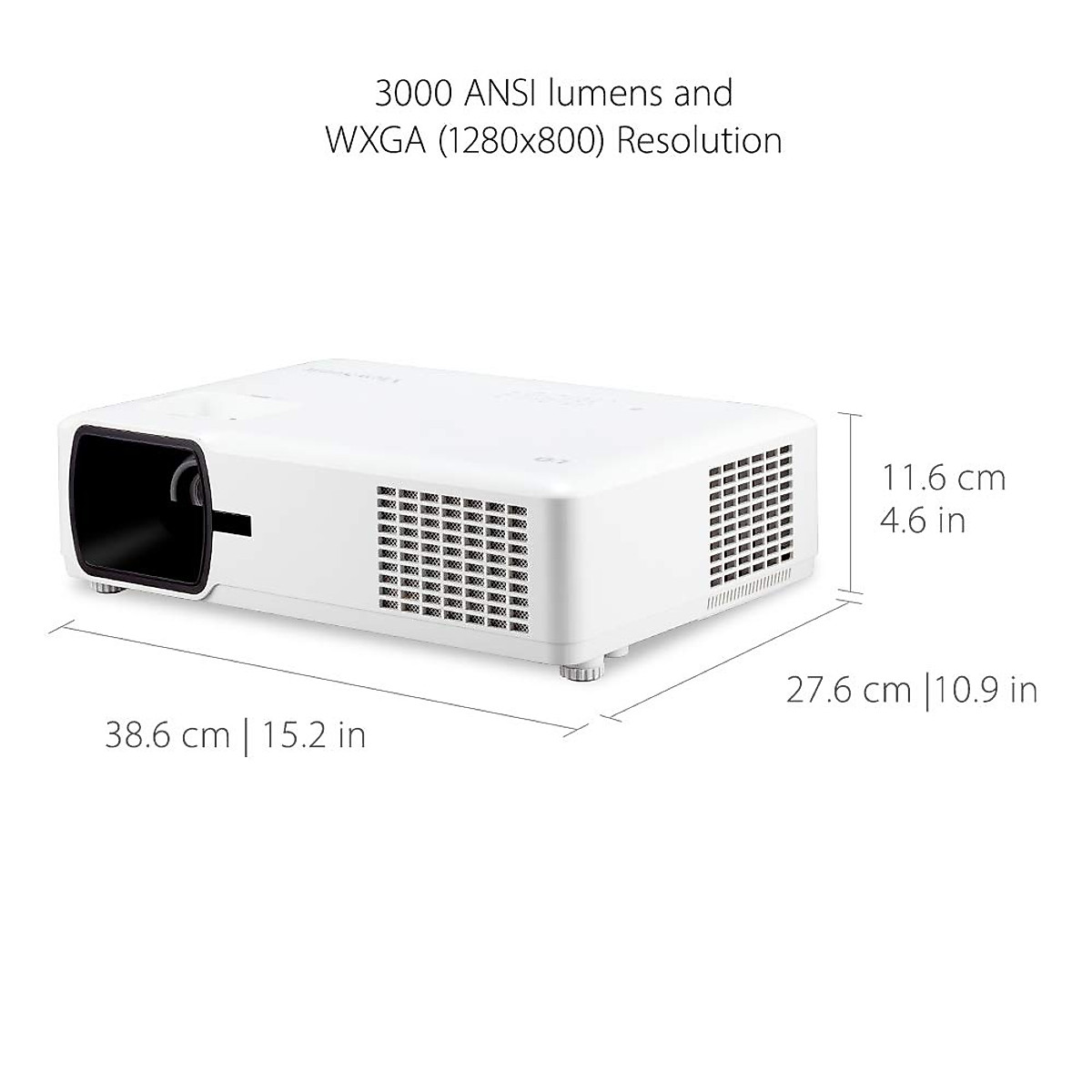 ViewSonic Bright 3000 Lumens WXGA Lamp Free LED Projector with HV Keystone and 360 Degree Flexible Installation, LAN Control, 10W Speaker, IP5X Dust Prevention for Home and Office (LS600W)