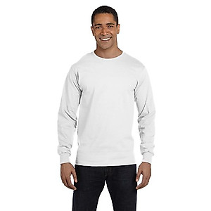 Hanes mens Essentials Long Sleeve T-shirt Value Pack (4-pack) fashion t shirts, White, X-Large US