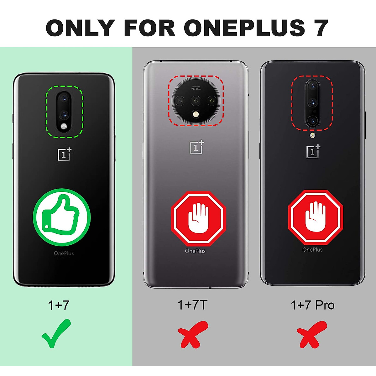 Shields Up OnePlus 7/6T Carbon Case | 10ft Drop Tested | Ultra Slim, Lightweight, Scratch Resistant, Shockproof | Kickstand - Black