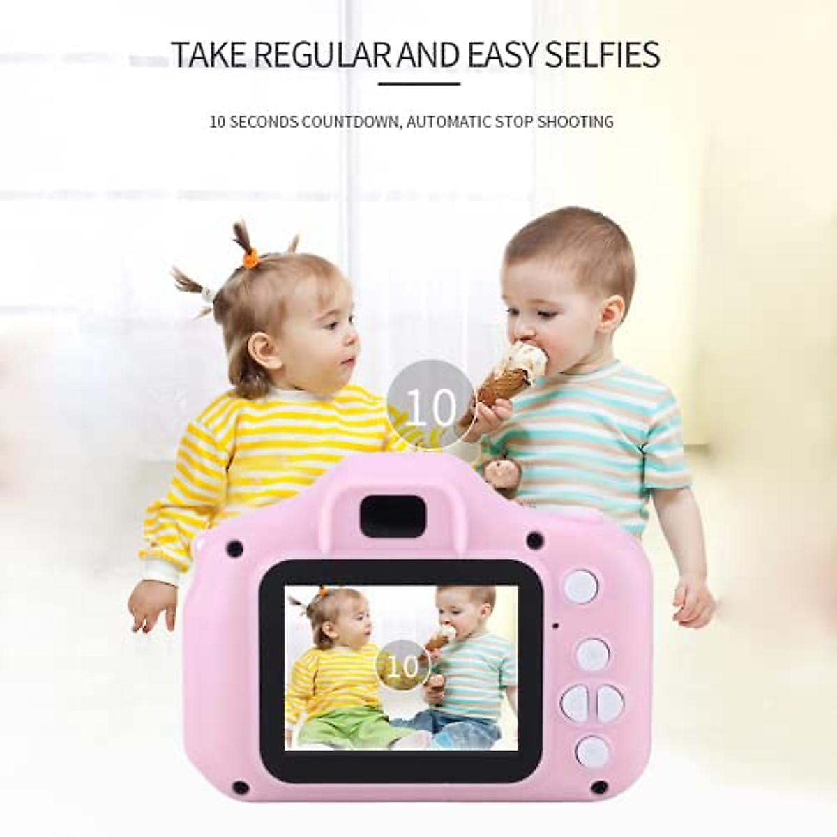 2022 Upgrade Kids Selfie Camera, Christmas Birthday Gifts for Boys Age 3-9, HD Digital Video Cameras for Toddler, Portable Toy for 3 4 5 6 7 8 Year Old Boy with 32GB SD Card (Pink)