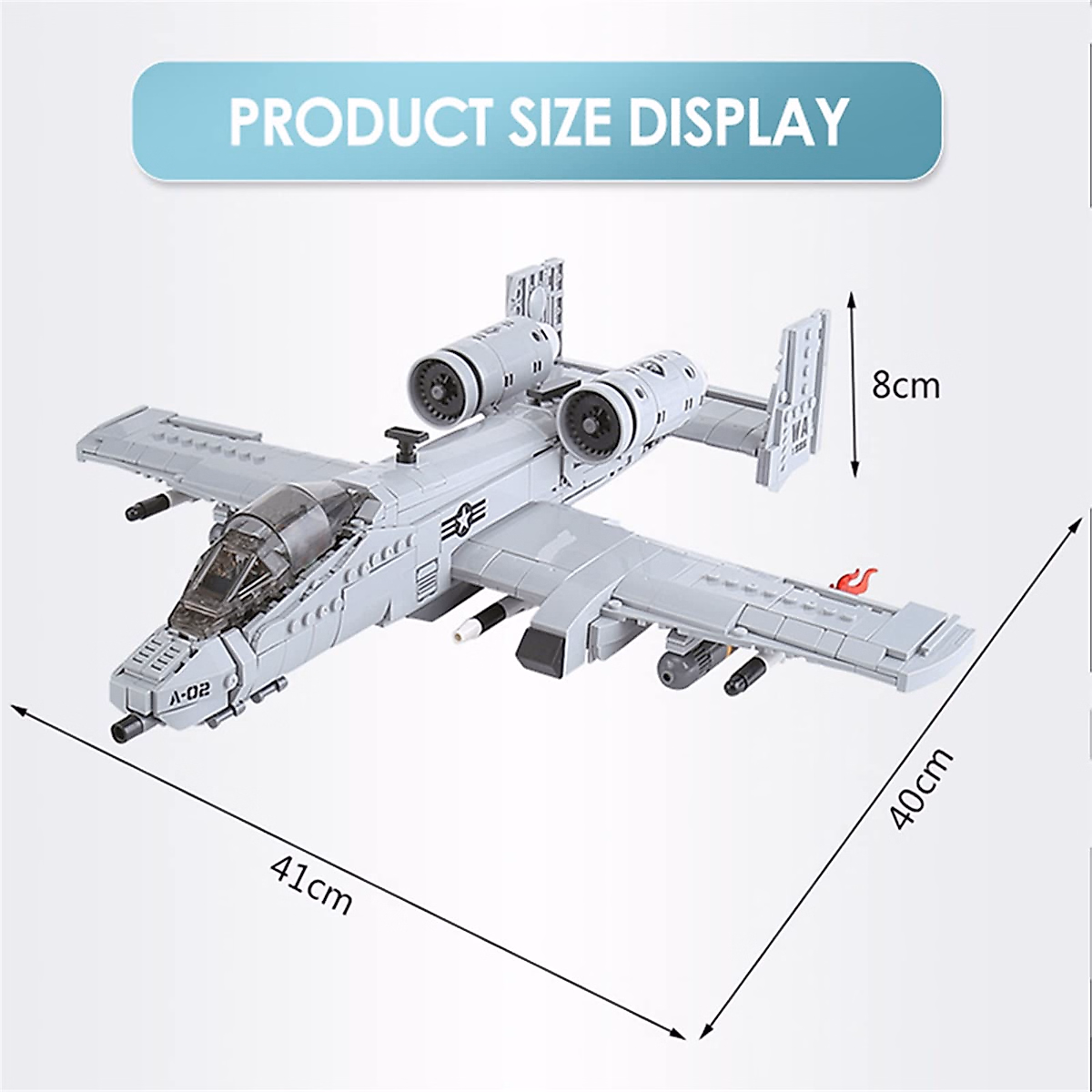 MEOA A10 Warthog Plane Building Toys 961PCS WW2 Fighter Jet Building Blocks Set Air Force Airplane Model Kits Bricks Toy Gifts for Teens and Adults