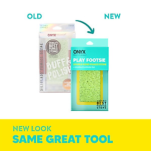 Onyx Professional 2 in 1 Pumice Stone, 100% Siliglass Callus Remover for Feet, Elbows, Knees, Dead Skin, Heels, Hands, Foot File Scrubber Exfoliator Removes Hard, Rough, Dry Skin (2 Pack)