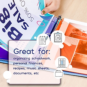 Mr. Pen- Binder Dividers with Pockets and Tabs, 8 Pack, Pocket Dividers for 3 Ring Binder with Tabs, Binder Dividers with Pockets, Dividers with Pockets, Binder Divider, Plastic Dividers with Pockets