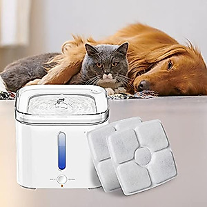 Cat Fountain Replacement Filter - 8 Pcs, Guarm Cat Water Fountain Filter, Pet Water Fountain Filter Replacement for Most Cat Dog Water Dispensers, Activated Carbon Filters & PP Cotton (8pcs-02)