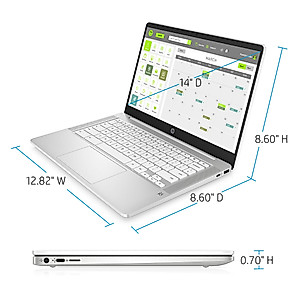 HP Chromebook 14-inch HD Laptop, Intel Celeron N4000, 4 GB RAM, 32 GB eMMC, Chrome (14a-na0020nr, Ceramic White)