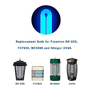 BF150 Replacement Bulb Compatible with Flowtron BK-80D, MC9000, FC7600 and Stinger B4040 Bug Zapper, 12 Inch FUL40T8/BL U Type Light Bulb for 40W Electronic Insect Killer, 2 Pack