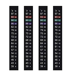 Jansamn Brewing Thermometer Strip Adhesive Strip Thermometer Aquarium Thermometer Sticker Thermometer Sticker for Fish Tank/Kombucha 39℉ to 97℉ & 4℃ to 36℃