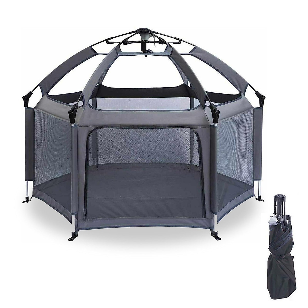 Barton Moore Pop Up Baby Play Pen: Large Portable Play Yard for Babies and Toddlers, Ideal for The Beach, Camping, RV Indoor and Outdoor Use, Compact, Lightweight and Packable for Travel.