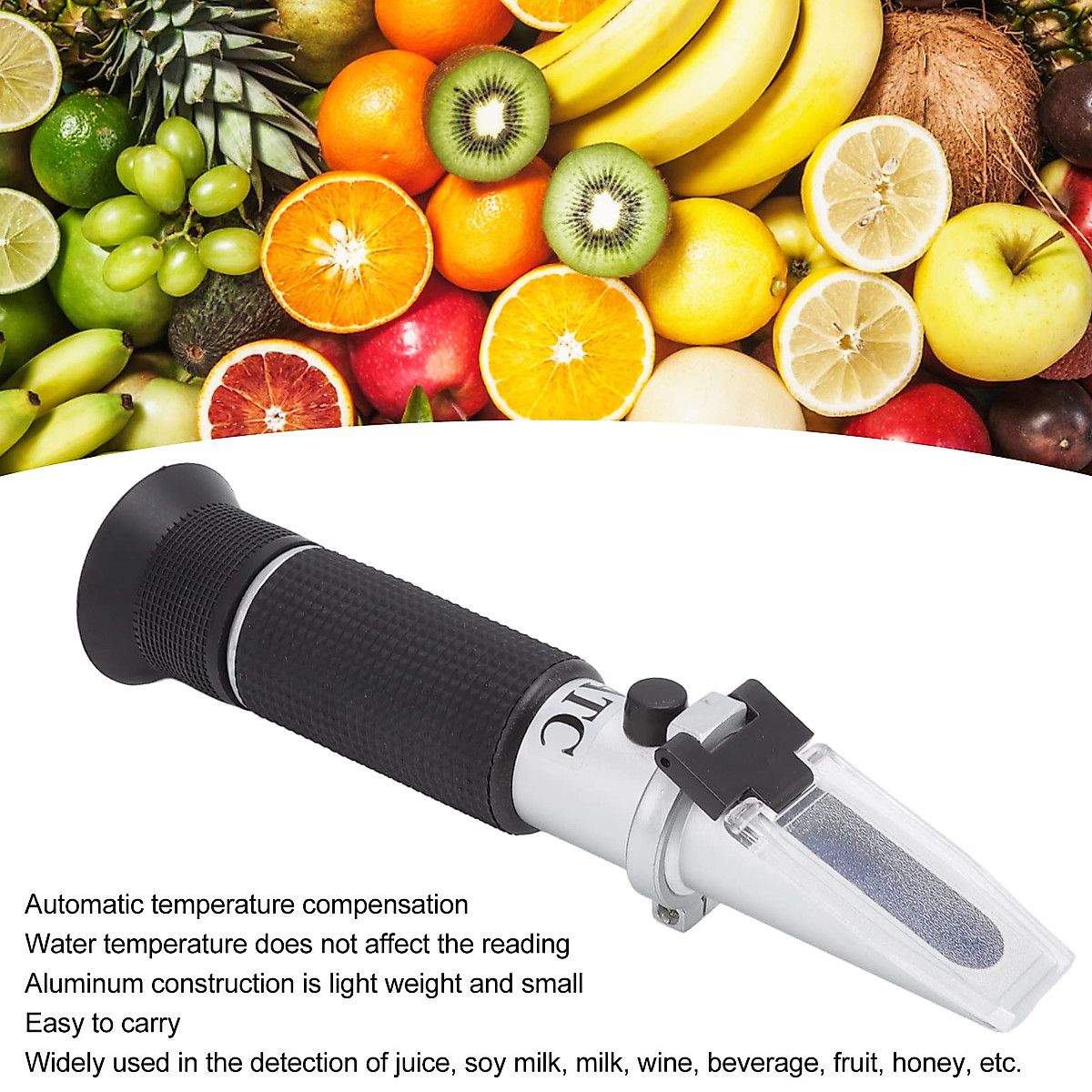 Three In One 0 140 Juice Refractometer Brix Refractometer Handheld Brix Meter Wine Juice Sugar Content Detector For Homebrew Kit Home Gardening Kitchen