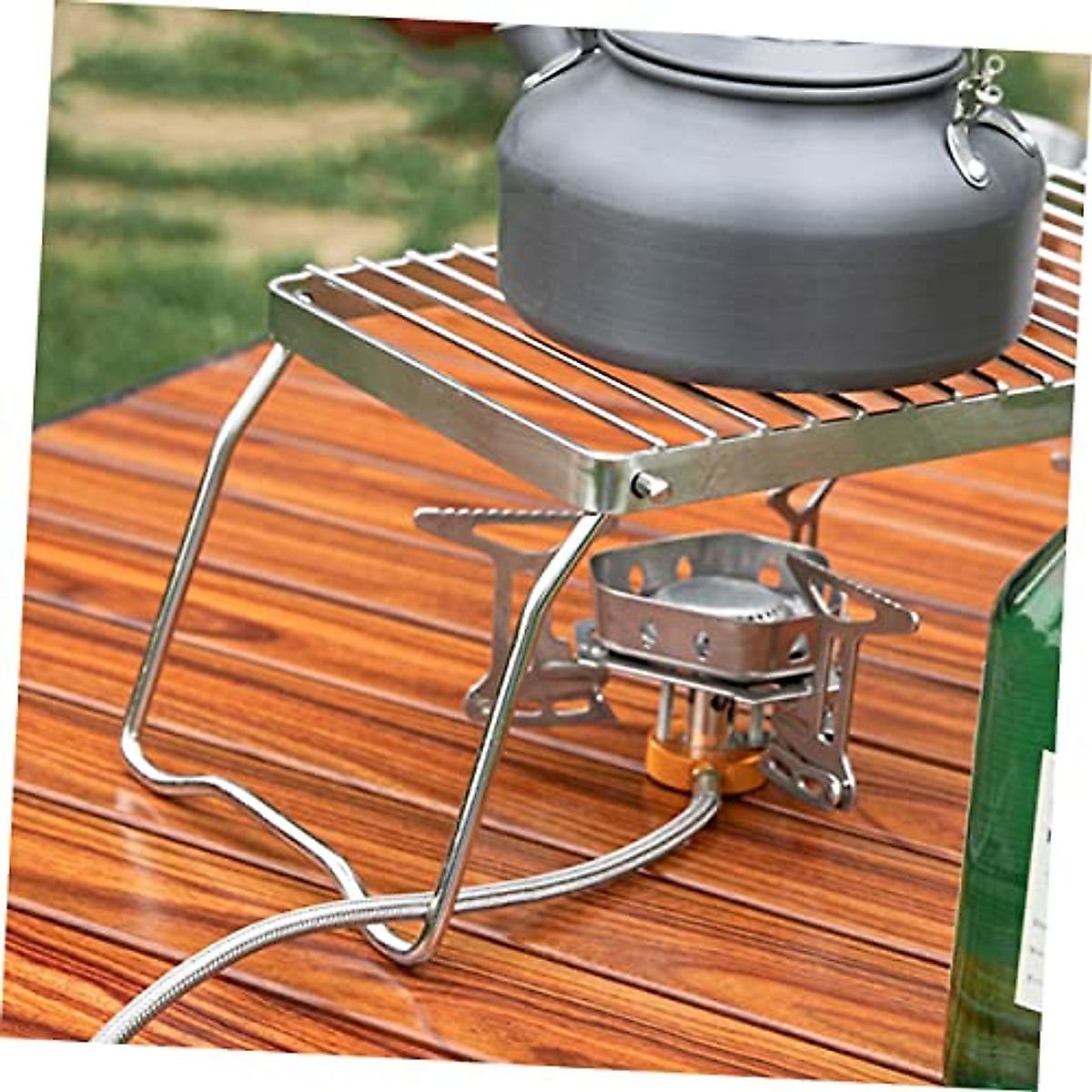 BESPORTBLE Burner Support Portable Camping Grill Grilling Sets for Outdoor Grill Griddle for Gas Grill Over Fire Cooking Grate Charcoal Grill Grate Bbq Grill Grate Outdoor Supply Stove Silver