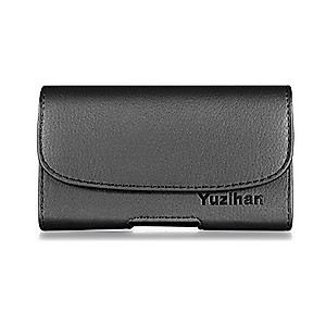 Yuzihan Fit for iPhone 13 Mini 12 Mini iPhone SE 2020 4.7 Inch iPhone 7 6S 6 8 Belt Holster Pouch Premium Leather Fit with Thick Defender Case/Protective Case/Hybrid Armor Case/Battery Case On