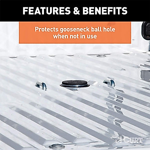 CURT 66165 Replacement Black Rubber Gooseneck Hitch Cover 1.25 inch