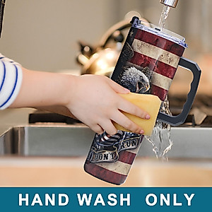 ARCQUESE Gome 40 oz Daisy Tumbler with Handle - Insulated Stainless Steel Daisy Cup with Lid and Straw - Keeps Drinks Cold and Hot, Birthday & Christmas Gifts for Women - Hand Wash Only