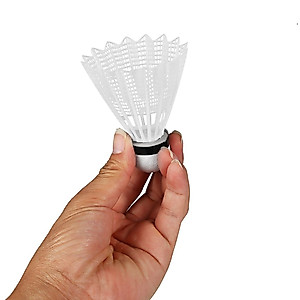 Dioche 12-Pack Nylon Shuttlecocks, White Badminton Shuttlecocks, Badminton Balls, Sports Hight Speed Training Badminton Birdies