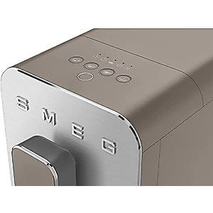 Smeg Fully Automatic Coffee Machine with Steam Taupe, 47 ounces
