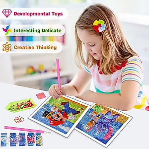 LAVIDASS Diamond Kits for Kids Adults 4 Pack 5D Diamond Full Drill Diamond Art for Kids Ages 6-8-10-12 and Beginners