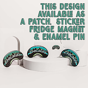 Vagabond Heart Chicago Illinois PVC Fridge Magnet - Chicago Bean Souvenir