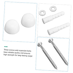 Uonlytech 4 Sets Toilet Decorative Cap Screws for Plastic Universal Lids Toilet Seat Hinge Toilet Screws Brass Closet Bolts Toilet Accessories Toilet Installation Anchor Screw Toilet Bolts