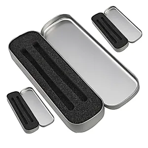 Didiseaon Small Pen Case 3pcs Box Tinplate Box Sponge Pen Student Portable Pens + Pencil
