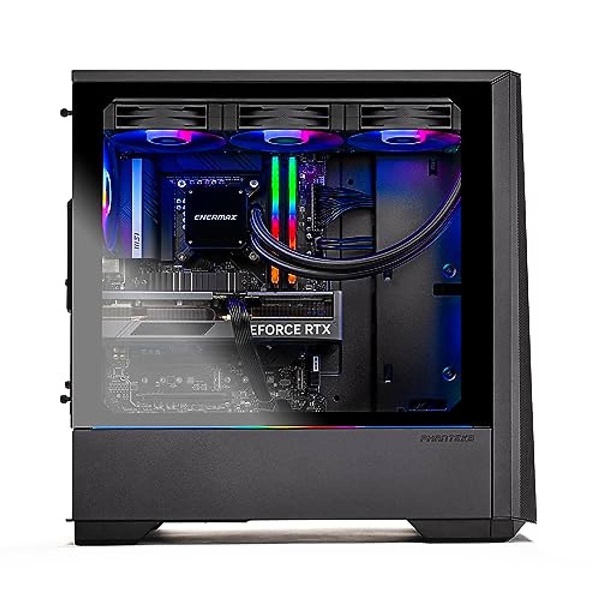 Skytech Gaming Eclipse Lite Gaming PC Desktop – AMD Ryzen 7 7800X3D 4.2 GHz, NVIDIA RTX 4070 Ti, 1TB NVME Gen4 SSD, 32GB DDR5 RAM RGB, 850W Gold PSU, 360mm AIO, 11AC Wi-Fi, Windows 11 Home 64-bit