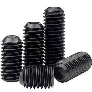 MonsterBolts - #4-48 x 1/8" Cup Point Set Screws, ASME B18.3, Alloy Steel, Black Oxide, 10 Pack