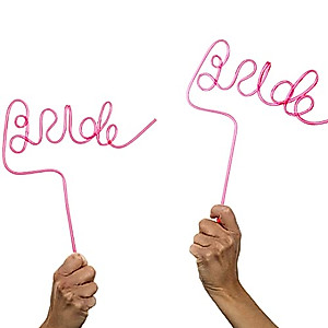 Andaz Press 10-Pack Hot Pink Bachelorette Straws Bulk | 11 x 10 Inches | Perfect Bachelorette Gifts For Bride, Bridal Shower, Bachelorette, Engagement Party, Fun Gifts For Adults