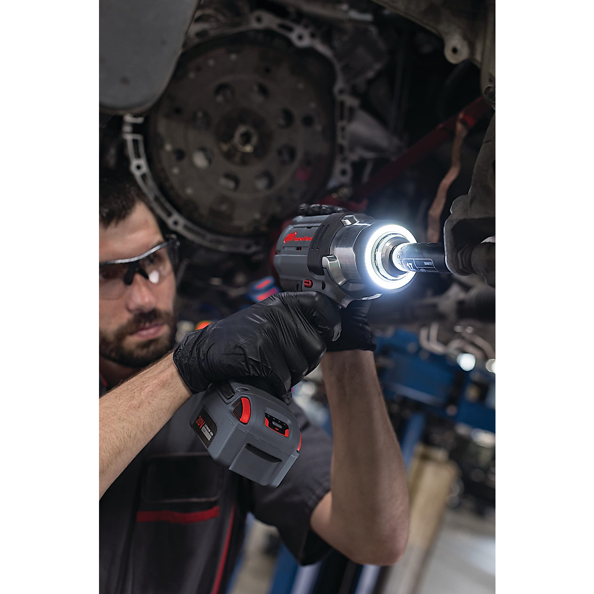 Ingersoll Rand W7152-K22 20V 1/2" Drive Cordless Impact Wrench 2 Battery Kit - High Torque, IQv Power Control w/4 Modes, Brushless Motor, LED Light Ring, Gray