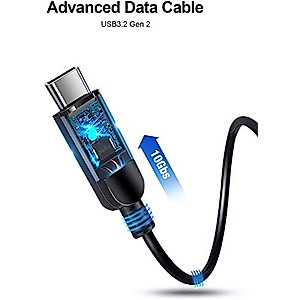 Netac SSD External Drive, Portable SSD 250GB for Type C, Up to 980MB/s, NVME SSD PCIE, USB 3.2 Gen2 10Gbps External Solid State Drive