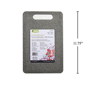 Luciano Housewares High Density Polypropylene Cutting Board, 11.75 x 7.87 inches, Grey, Gray (80576)