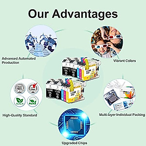 MS DEER Upgraded Compatible LC20E Ink Cartridges Replacement for Brother LC20EBK LC20EY for MFC-J985DW, MFC-J5920DW, MFC-J775DW, MFC-J985DWXL Printers (4 Black, 2 Cyan, 2 Magenta, 2 Yellow) 10-Pack