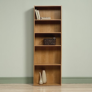 Sauder Beginnings 5-Shelf Bookcase, Highland Oak finish