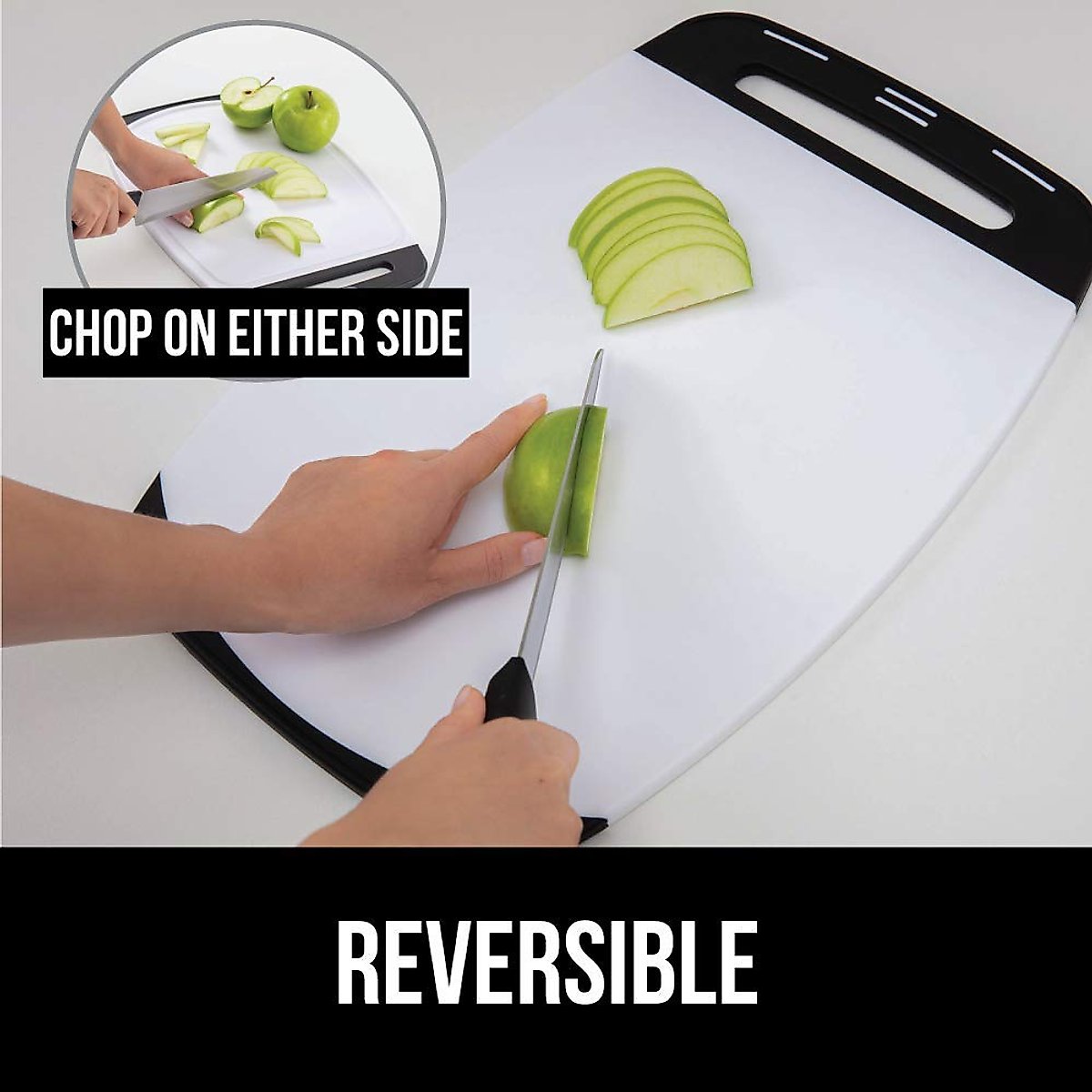Gorilla Grip Cutting Board Set of 3 and Silicone Baking Mats, 2 Pack, Both in Gray Color, Cutting Boards are Reversible, Baking Mats are Quarter Sheet Size, 2 Item Bundle