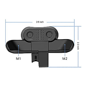 XIGIUINI Paddles for PS4 Controller, Back Button Attachment for PS4, Controller Paddles for ps4, TURBO Function/Memory Function/Plug And Play, PS4 controller accessories