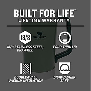 Stanley 10-10341-001 The Stay-Chill Classic Pitcher Hammertone Green 64OZ / 1.89L