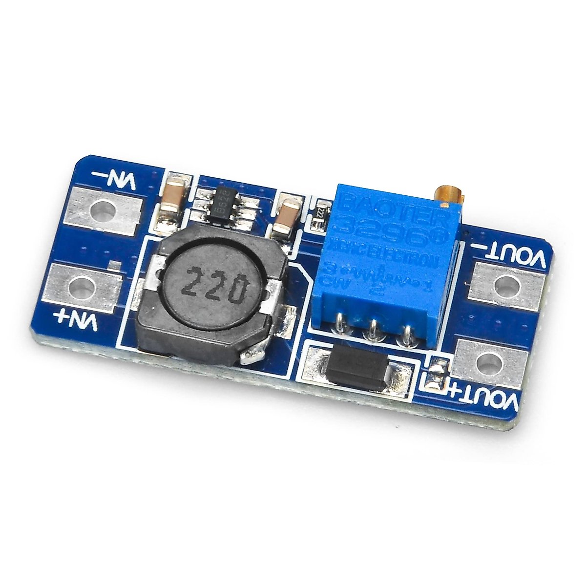 OSOYOO 10PCS MT3608 DC-DC Step Up Boost Converter Module 2A Adjustable Voltage Regulator Board Input Voltage 2.5V-15V to 5V-20V Output Voltage for Arduino